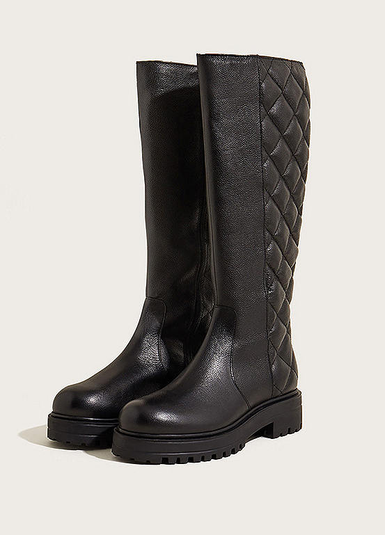 Monsoon Quilted Leather Stomp Boots | Freemans