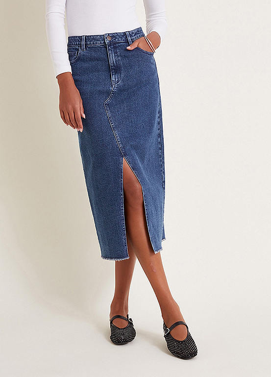 Monsoon Sasha Split Front Skirt | Freemans