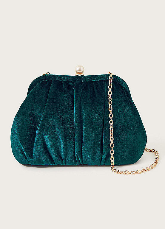 Monsoon Velvet Pearl Pouch Bag | Freemans