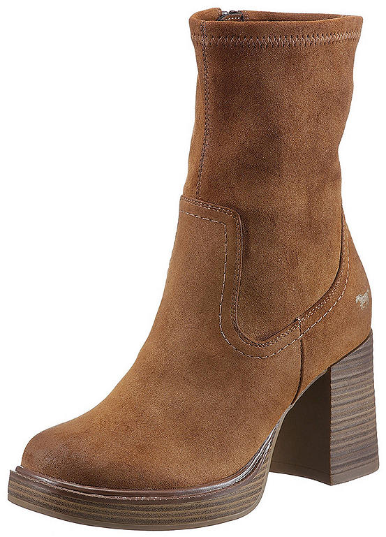 Mustang High Heel Ankle Boots | Freemans