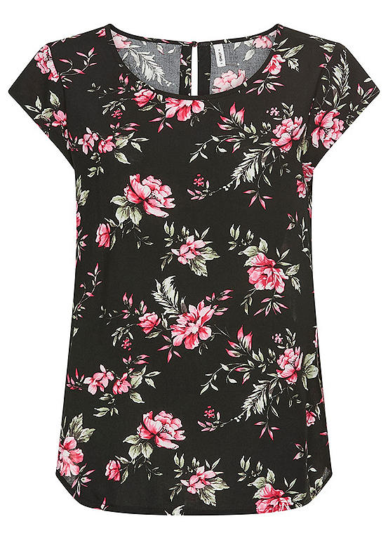 Only Floral Short Sleeve Blouse | Freemans