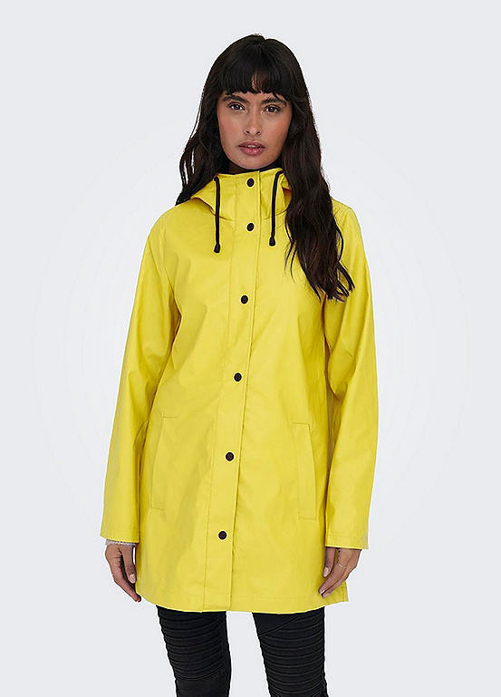 Only Water Repellent Hooded Raincoat | Freemans