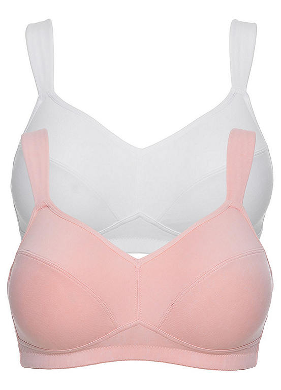 Pack of 2 Non-Wired Bras by bonprix | Freemans