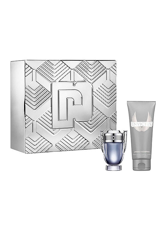 Paco Rabanne Invictus 2 Piece Set: Eau de Toilette 100ml & All Over ...