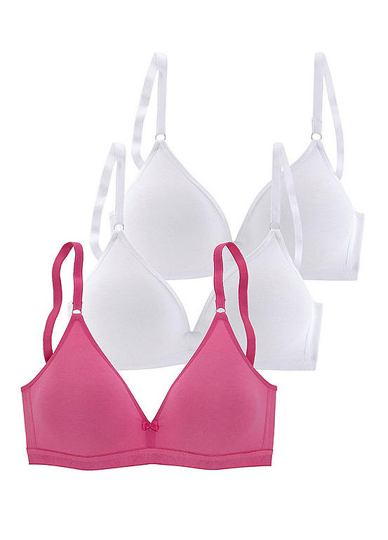 Petite Fleur Pack of 3 Non-Wired Triangle Bras | Freemans