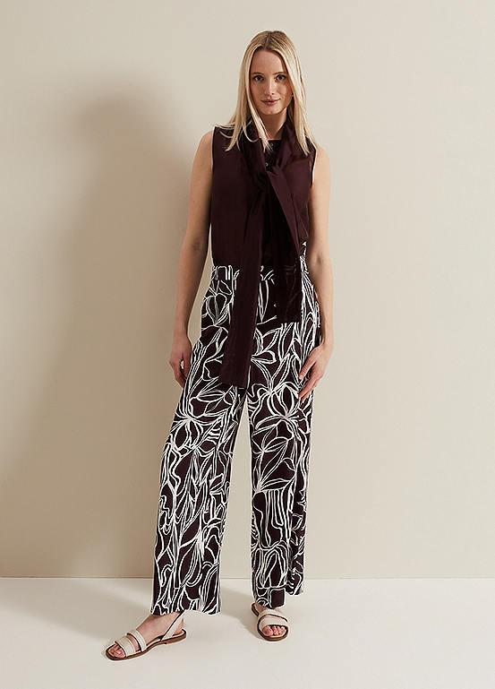 Phase Eight Anna Printed Wide Leg Trousers | Freemans