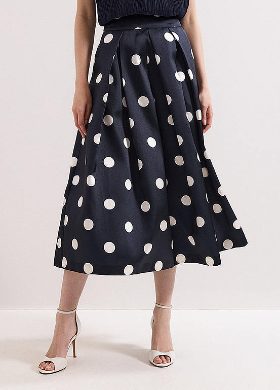 Phase Eight Celeste Navy Skirt | Freemans