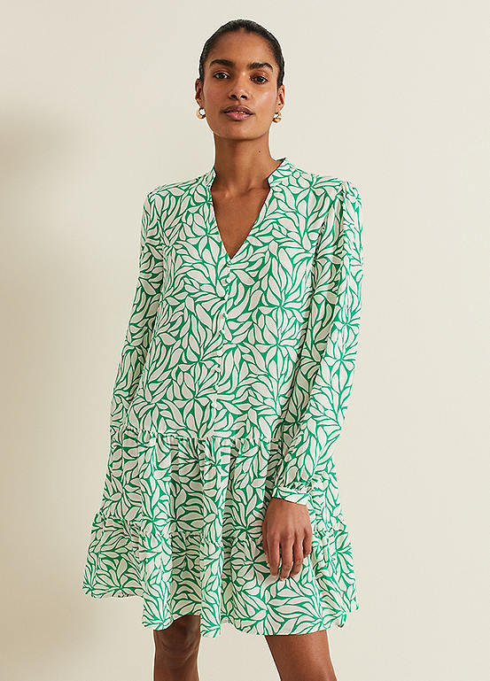 Phase Eight Penele Leaf Swing Dress | Freemans