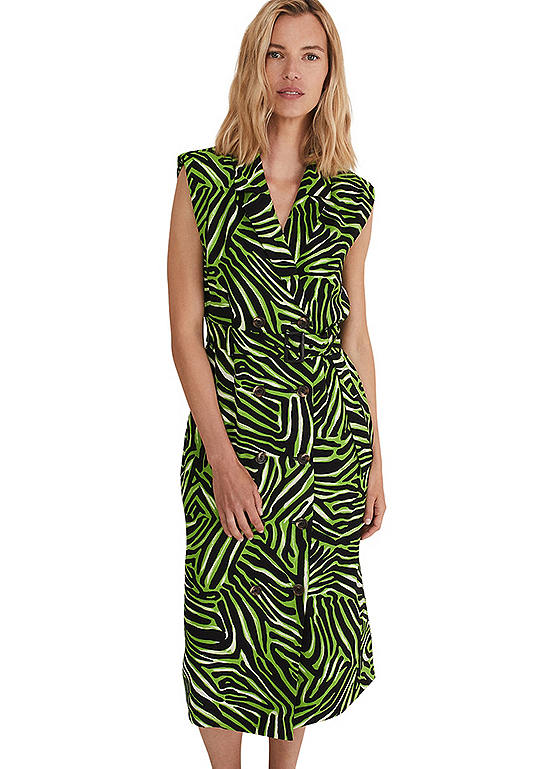 Phase Eight Trinny Zebra Trench Midi Dress | Freemans