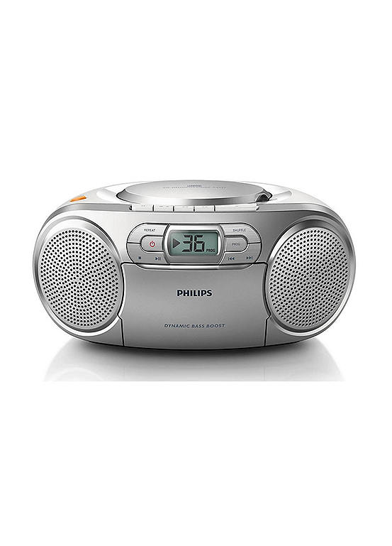 Philips AZ127 Portable Stereo CD Radio FM Cassette Player | Freemans