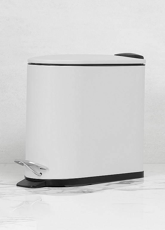 Pifco Oval 5L Bin White Waste Bin | Freemans