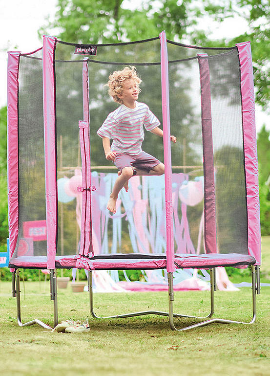 Plum 6ft Springsafe® Trampoline & Enclosure - Pink | Freemans