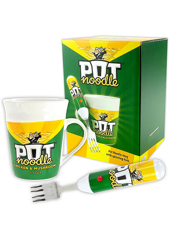 Pot Noodle Spinning Fork And Mug T Set Chicken And Mushroom Design Freemans