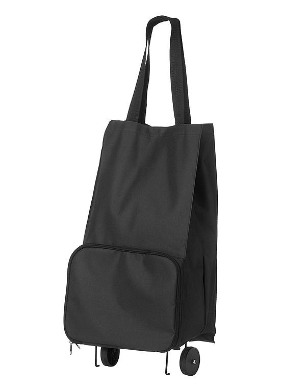 Premier Housewares Oxford Black Fabric Trolley Bag | Freemans