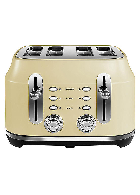 Rangemaster RMCL4S201CM Classic 4 Slice Toaster - Matt Cream | Freemans