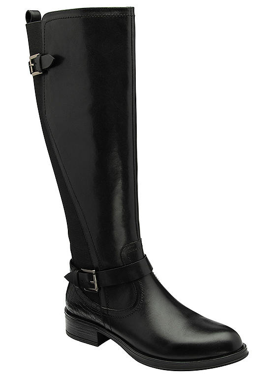 Ravel Eildon Black Leather Ladies Knee High Riding Boots | Freemans