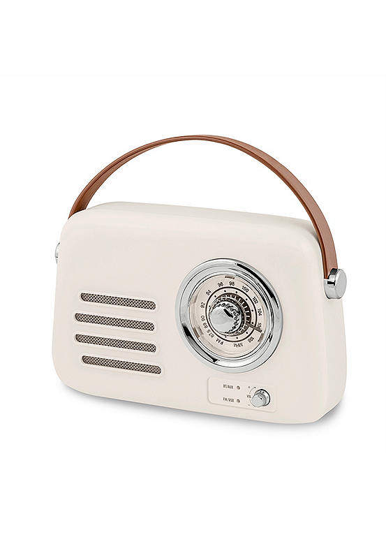 Reflex Active Retro Radio Speaker - Cream | Freemans