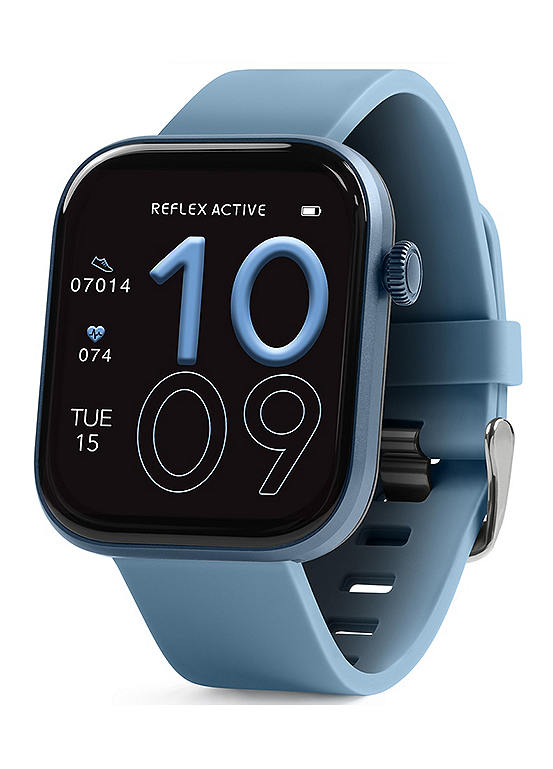 Reflex Active Series 40 Denim Blue Silicone Strap Amoled Smart Calling ...