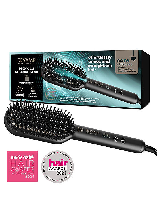 Revamp Deepform Ceramic Straightening Hot Brush | Freemans