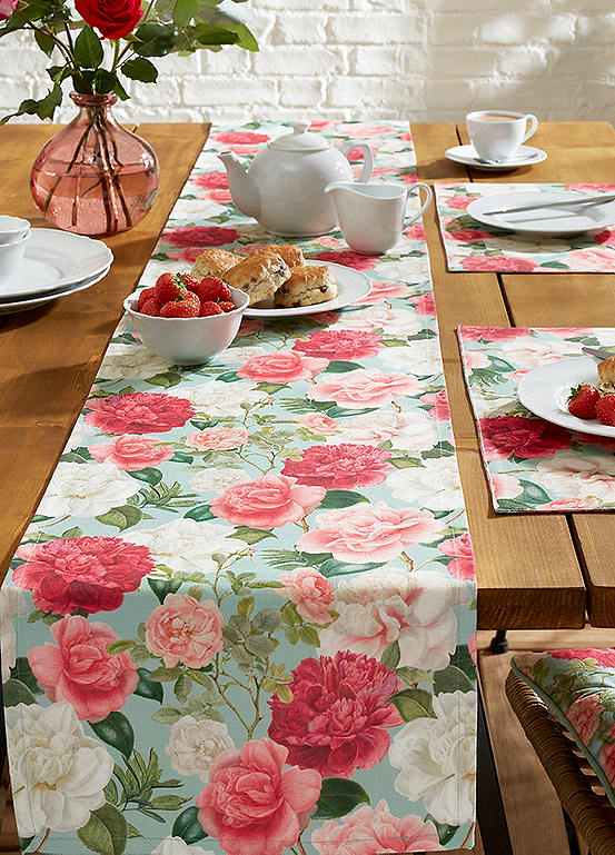 RHS Rose Garden Indoor/ Outdoor Table Runner | Freemans