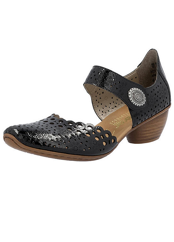 Rieker Black Pump Shoes | Freemans