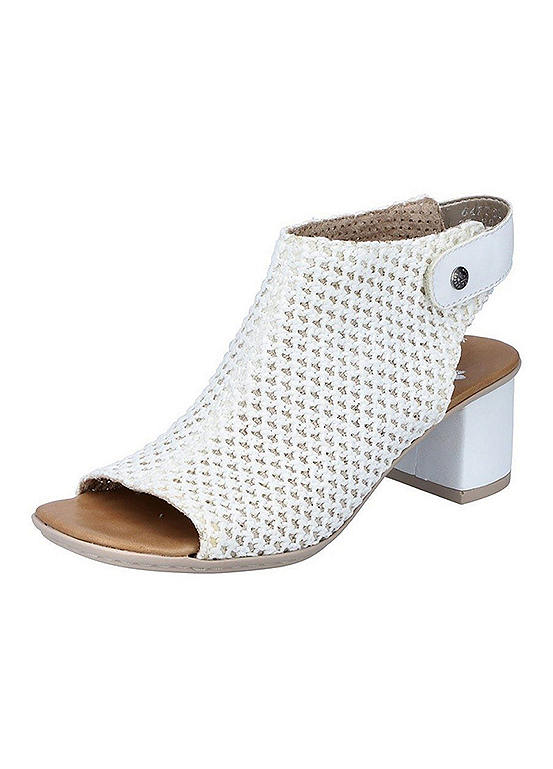 Rieker Crochet Look Block Heel Sandals | Freemans