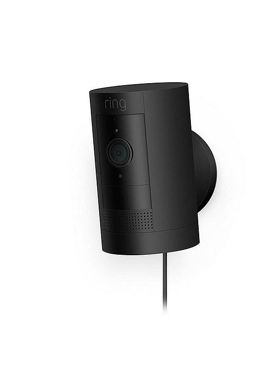 Ring Stick Up Cam Plug-in Security Camera -Black | Freemans