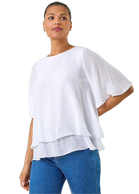 Roman Double Layered Tunic Top | Freemans