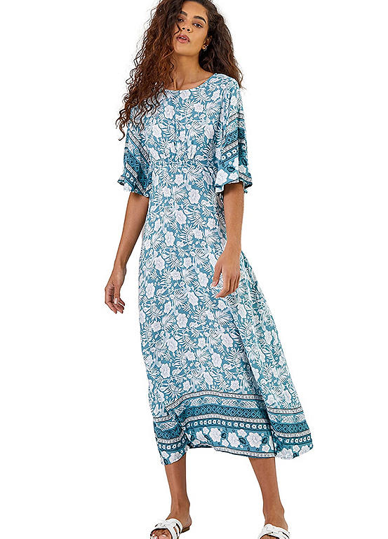 Roman Originals Floral Border Print Midi Dress | Freemans