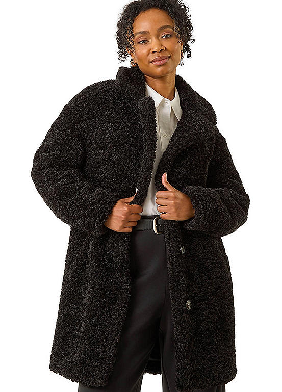 Roman Petite Teddy Longline Coat | Freemans