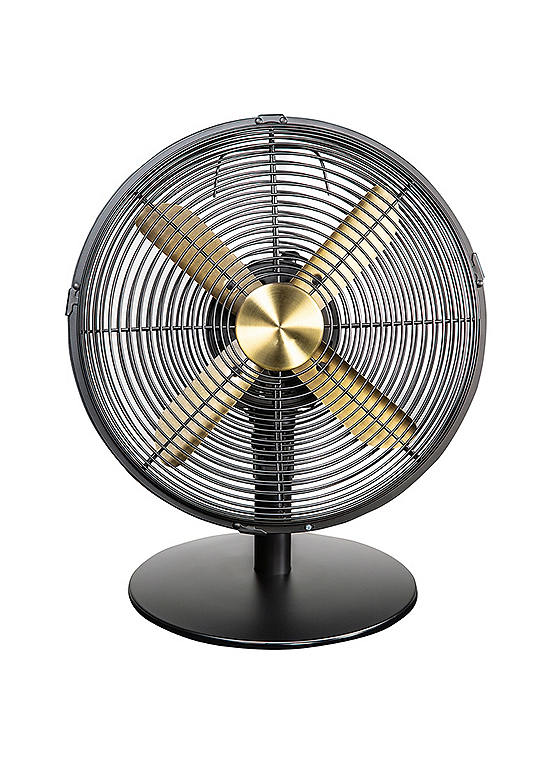 Russell Hobbs RHMDF1201BG 12 Inch Metal Desk Fan - Brushed Gold & Black ...