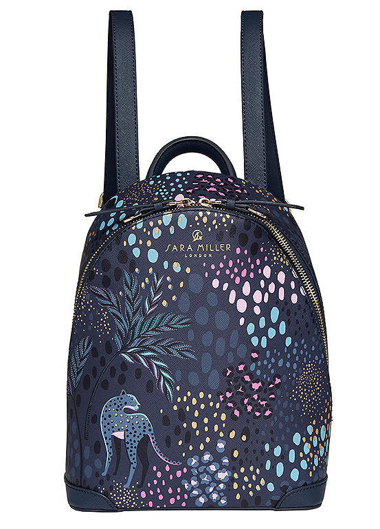 Sara Miller Midnight Leopard Mini Backpack | Freemans