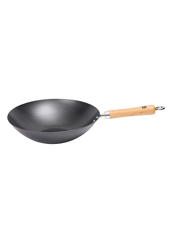 School of Wok Heavy Duty Non-Stick Carbon Steel Wok - 12 Inch/30cm ...