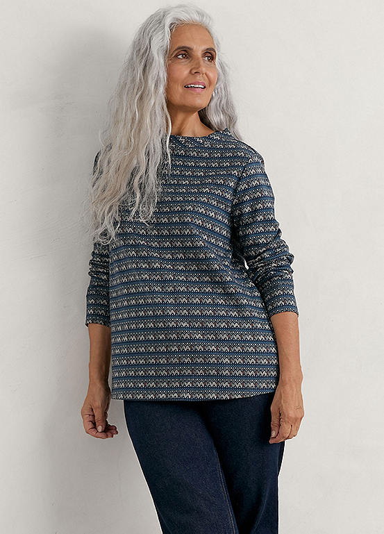 Seasalt Cornwall Blue Field Glass Top | Freemans