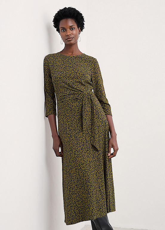 Seasalt Cornwall Green Fettling Midi Length Jersey Dress | Freemans