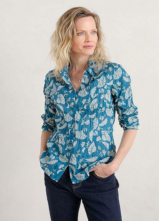 Seasalt Cornwall Larissa Organic Cotton Shirt - Teal | Freemans