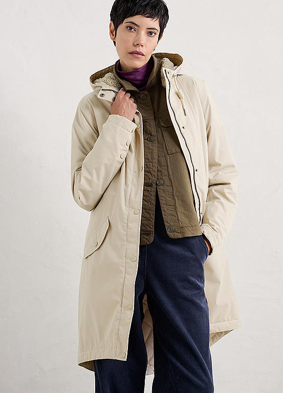 Seasalt Cornwall Natural Plant Hunter Waterproof Parka Coat | Freemans