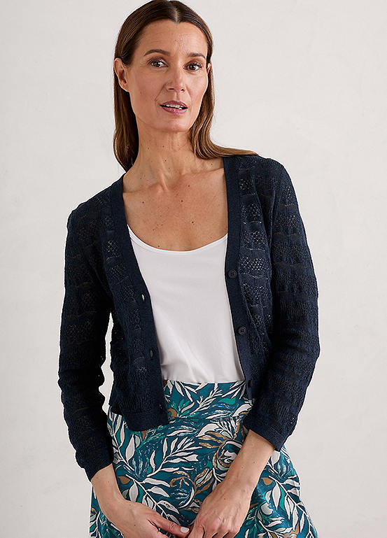 Seasalt Cornwall Navy Sweet Day Cardigan | Freemans