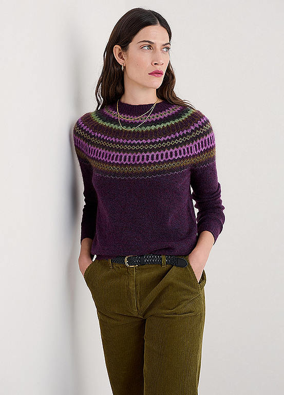 Seasalt Cornwall Purple Annik Cotton Jumper | Freemans