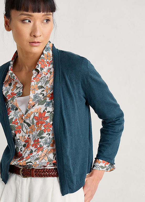 Seasalt Cornwall Teal Vanessa Cotton Cardigan | Freemans