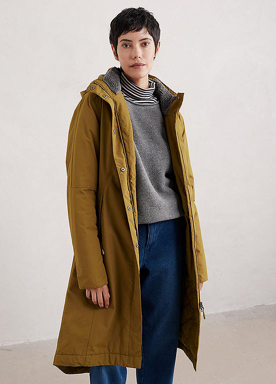 Seasalt Cornwall Yellow Janelle Waterproof Raincoat | Freemans