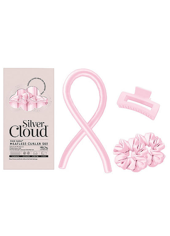 Silver Cloud Pink Satin Heatless Curler Set by Silvercloud | Freemans