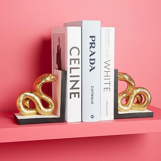 Siobhan Murphy Black & Gold Snake Bookends | Freemans