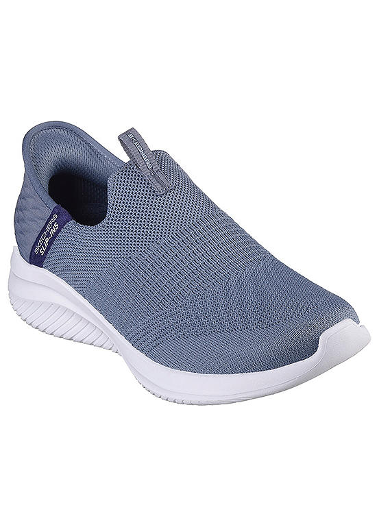 Skechers Slip Ins Ultra Flex 3.0 Cozy Streak Slate Trainers | Freemans
