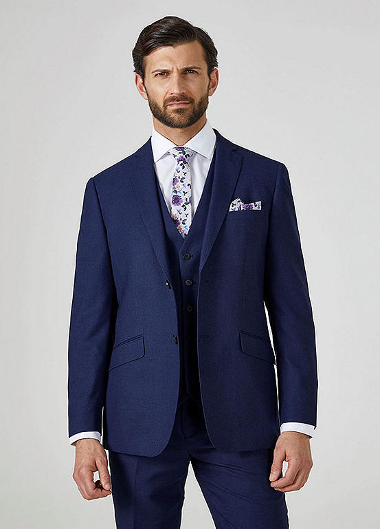 Skopes Harcourt Navy Blue Tailored Fit Suit Jacket | Freemans