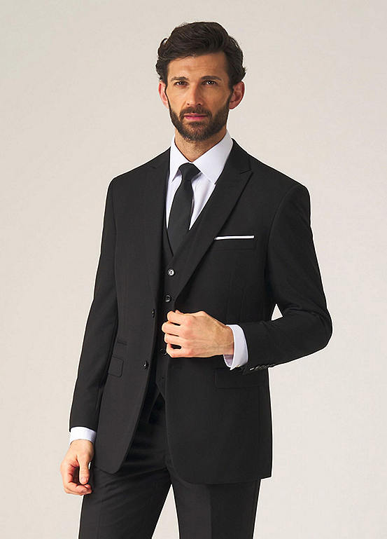 Skopes Madrid Black Tailored Fit Suit Jacket | Freemans