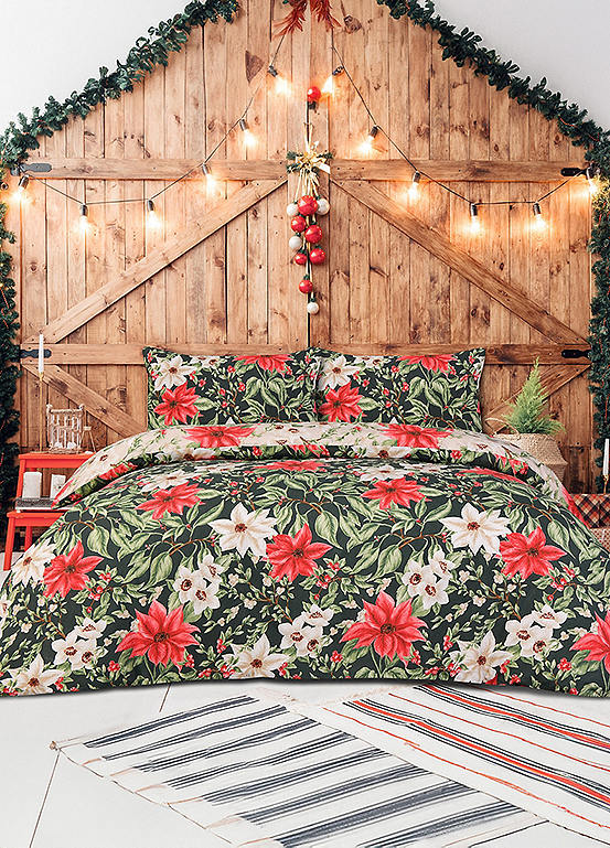 Sleepdown Christmas Blooms Duvet Cover Set | Freemans