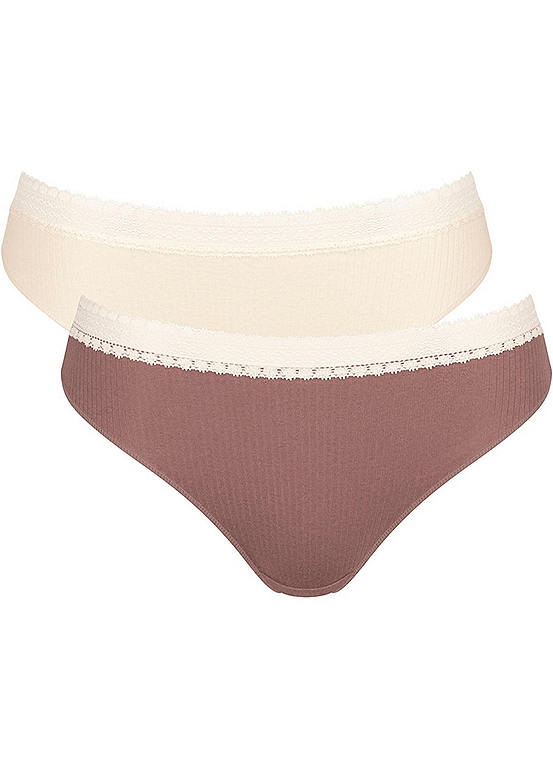 Sloggi Pack of 2 Slip Go Ribbed Briefs | Freemans