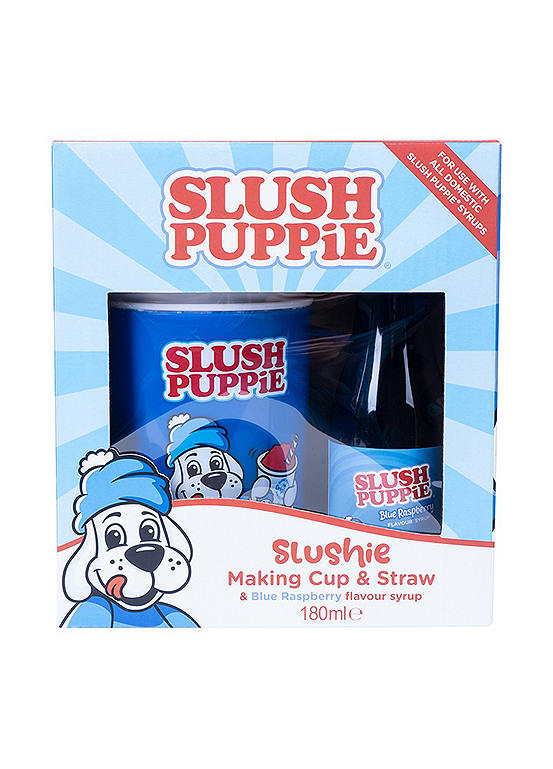 Slush Puppie Making Cup & Original Blue Raspberry Syrup Set | Freemans