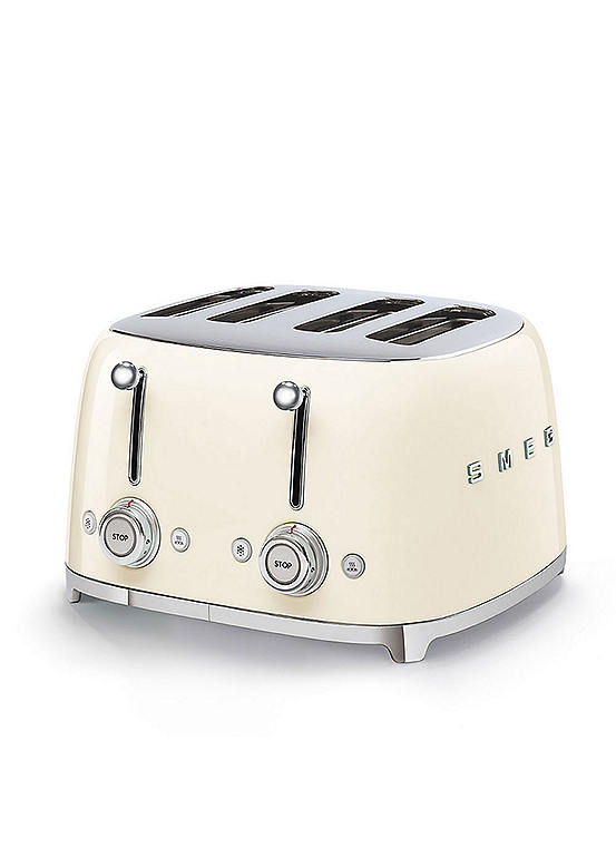 SMEG TSF03CRUK 4 Slice Toaster - Cream | Freemans